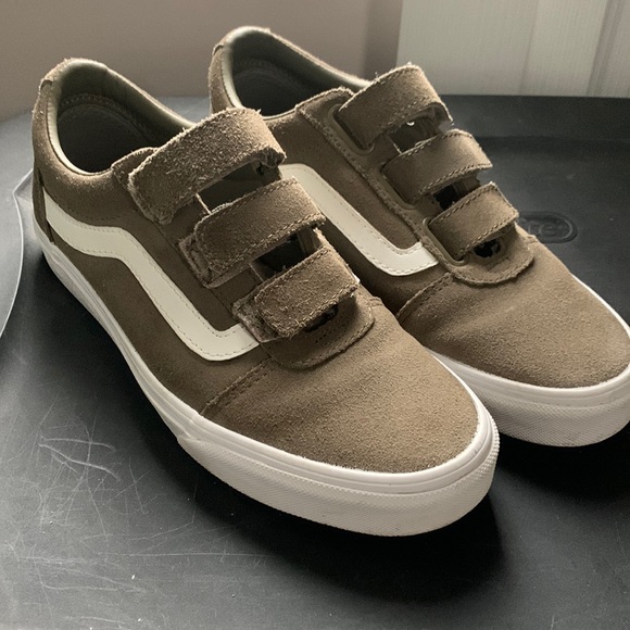 Vans | Shoes | Velcro Suede Vans Sneakers | Poshmark